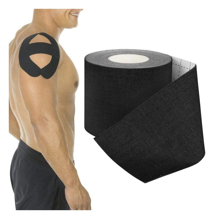 Rouleau Noir Bande de Taping Tape Strapping Sport Kinésiologique